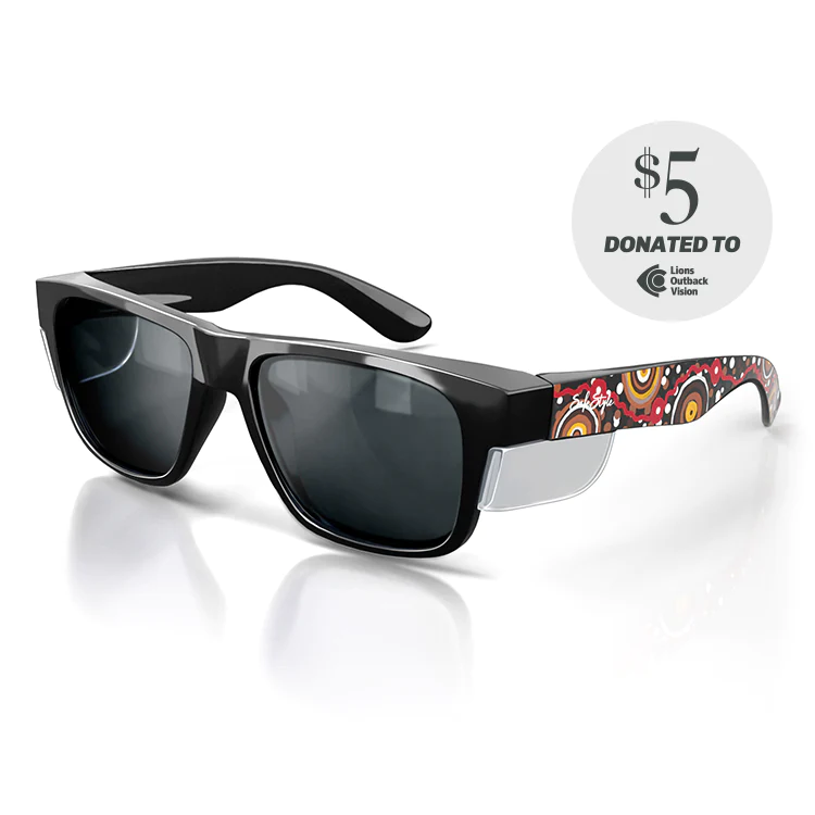 SafeStyle Fusions Black Frame Polarised Lens Indigenous Art – Backroads