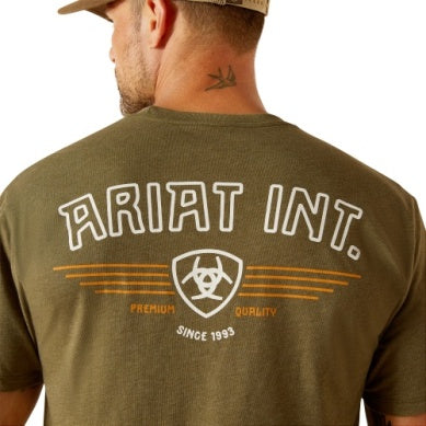 Ariat Mens Outline Wing Tee Military Heather – Backroads